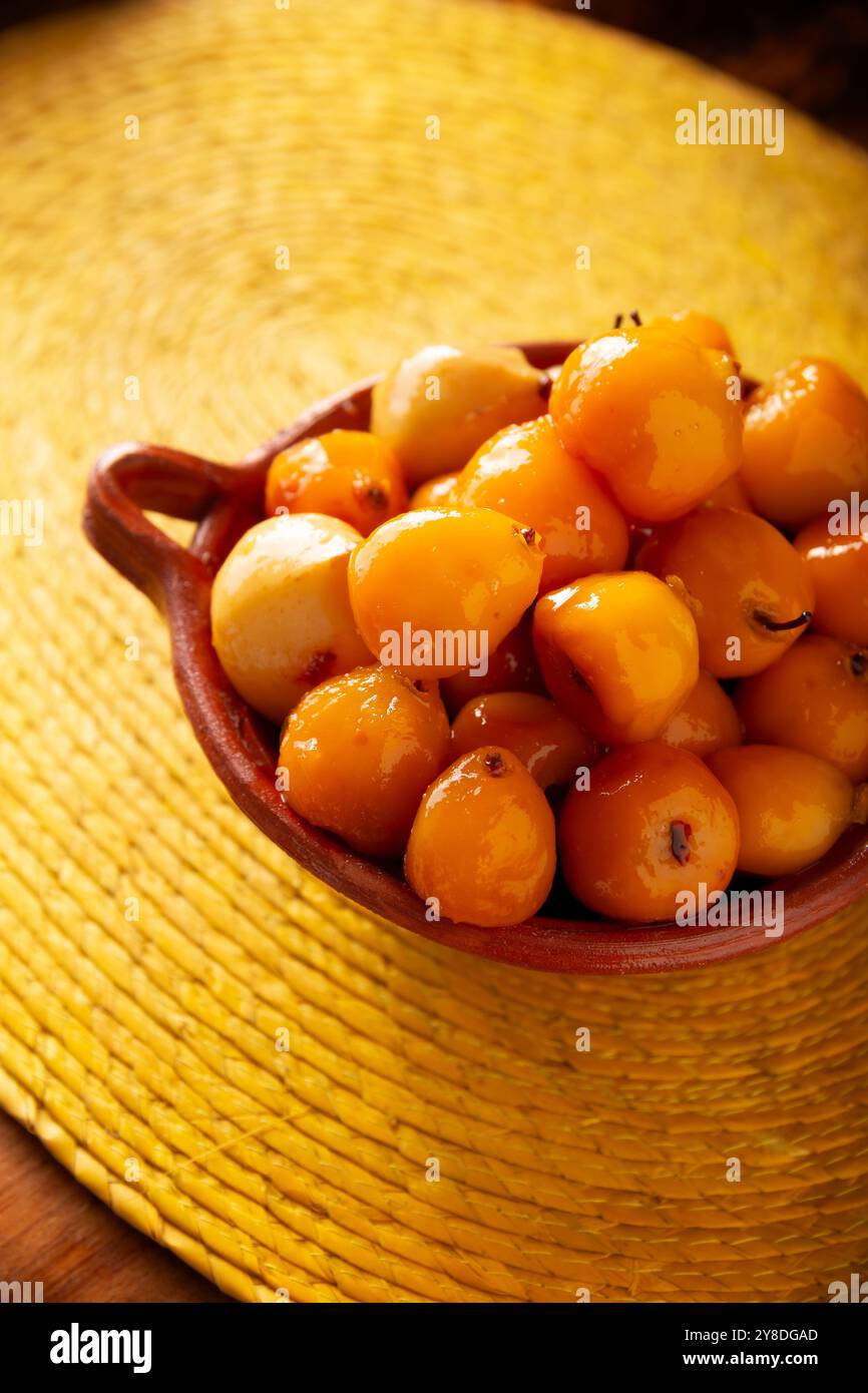 Dulce de Tejocote. Typical Mexican dessert made with Tejocote ...