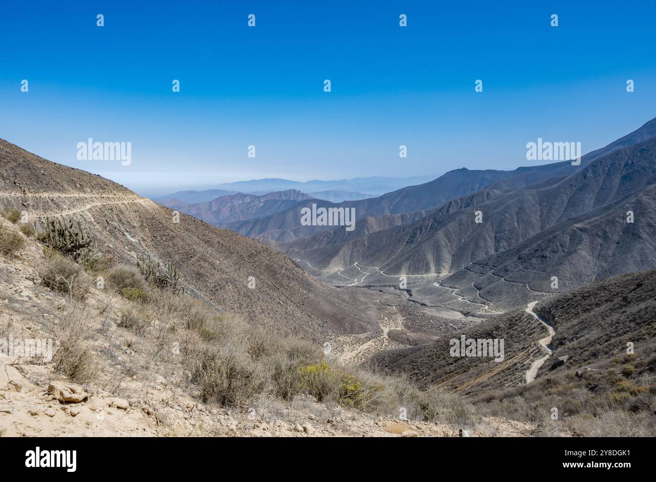 Arid mountain landscape east of Lima, Peru, South America Stock Photo ...