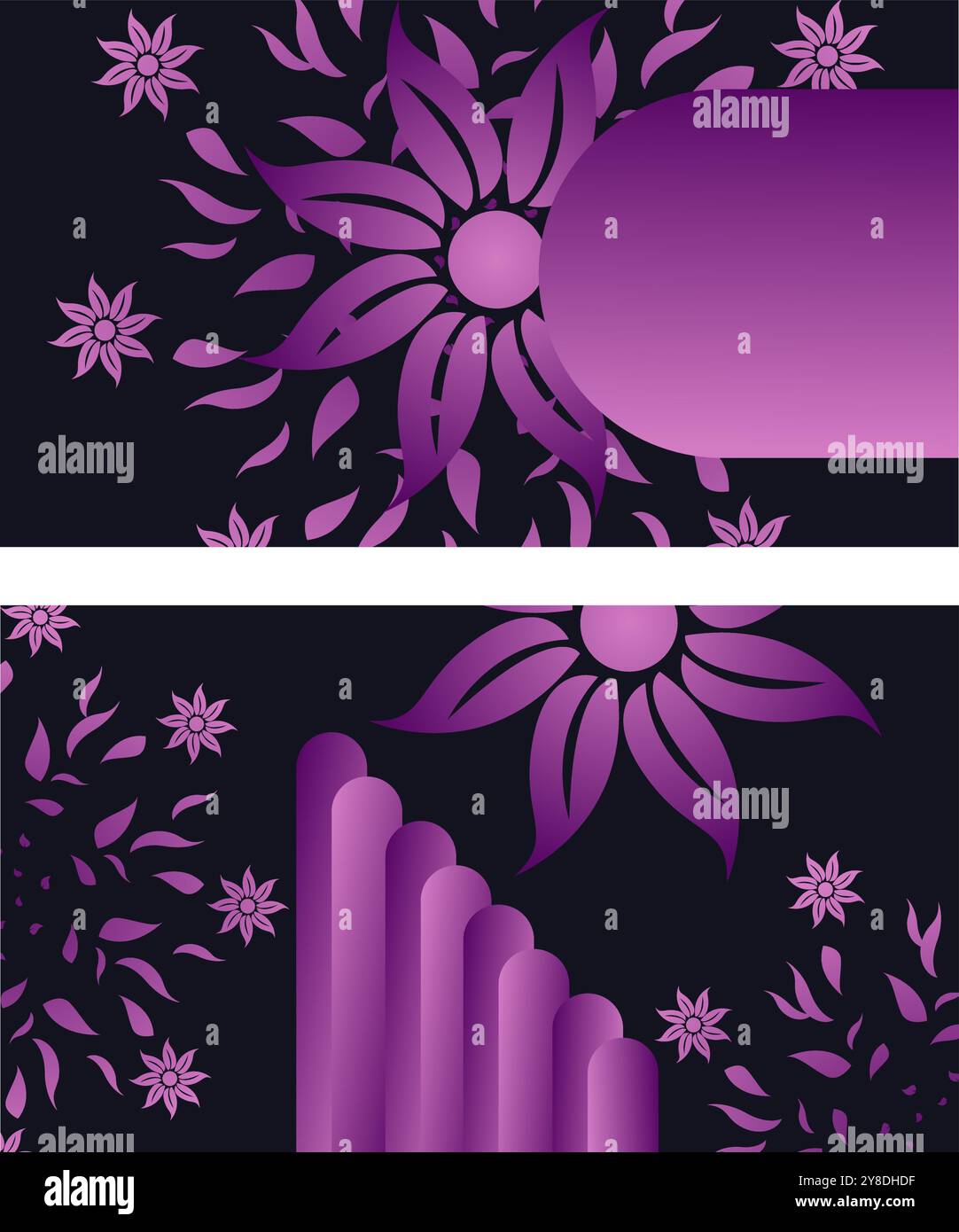 Contrasting floral shapes Cut Out Stock Images & Pictures - Alamy