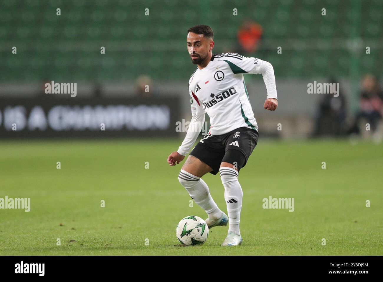 Lucas Lima Linhares (Luquinhas) of Legia Warszawa seen in action during ...