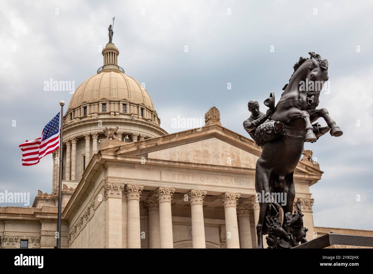 Oklahoma City, Oklahoma - The Oklahoma state capitol building. A ...