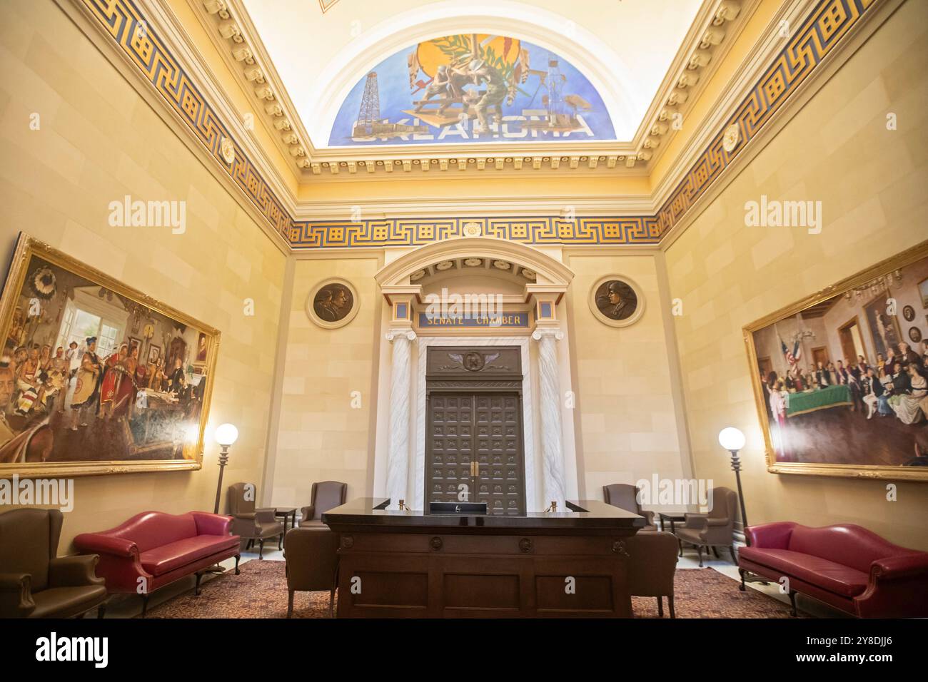 Oklahoma City, Oklahoma - The entrance to the Senate chamber in the ...