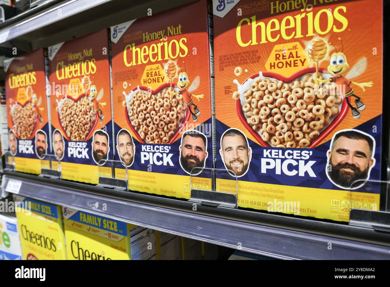 Chicago, USA. 04th Oct, 2024. Honey Nut Cheerios cereal featuring ...