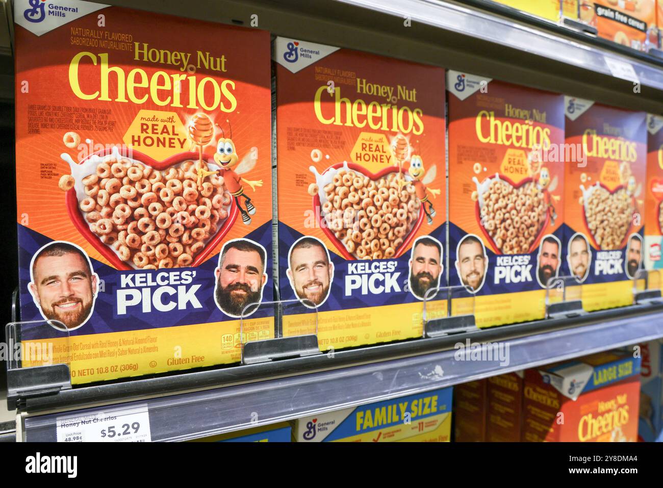 Chicago, USA. 04th Oct, 2024. Honey Nut Cheerios cereal featuring ...