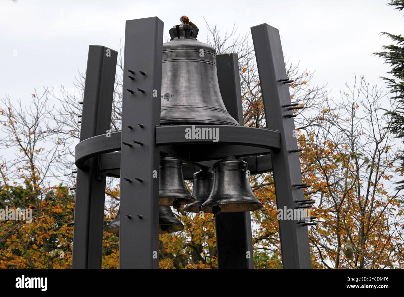 The Hope Bell under construction in Queen's Park, Loughborough. Five ...