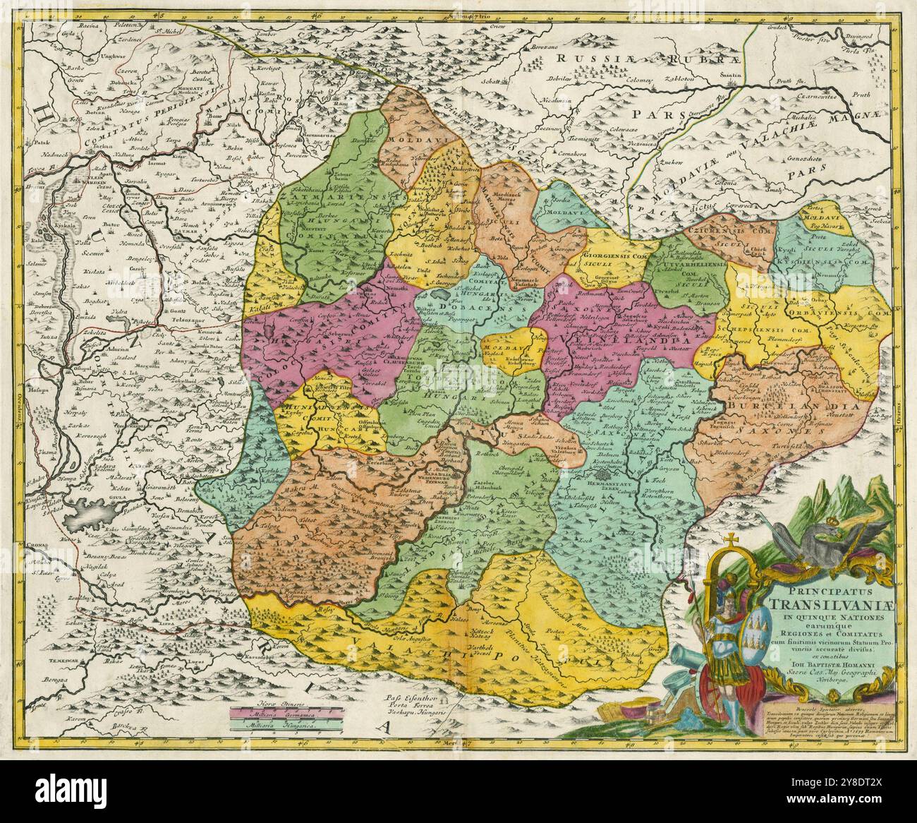 Vintage Historic 18th century Map: "The Principality Of Transylvania ...