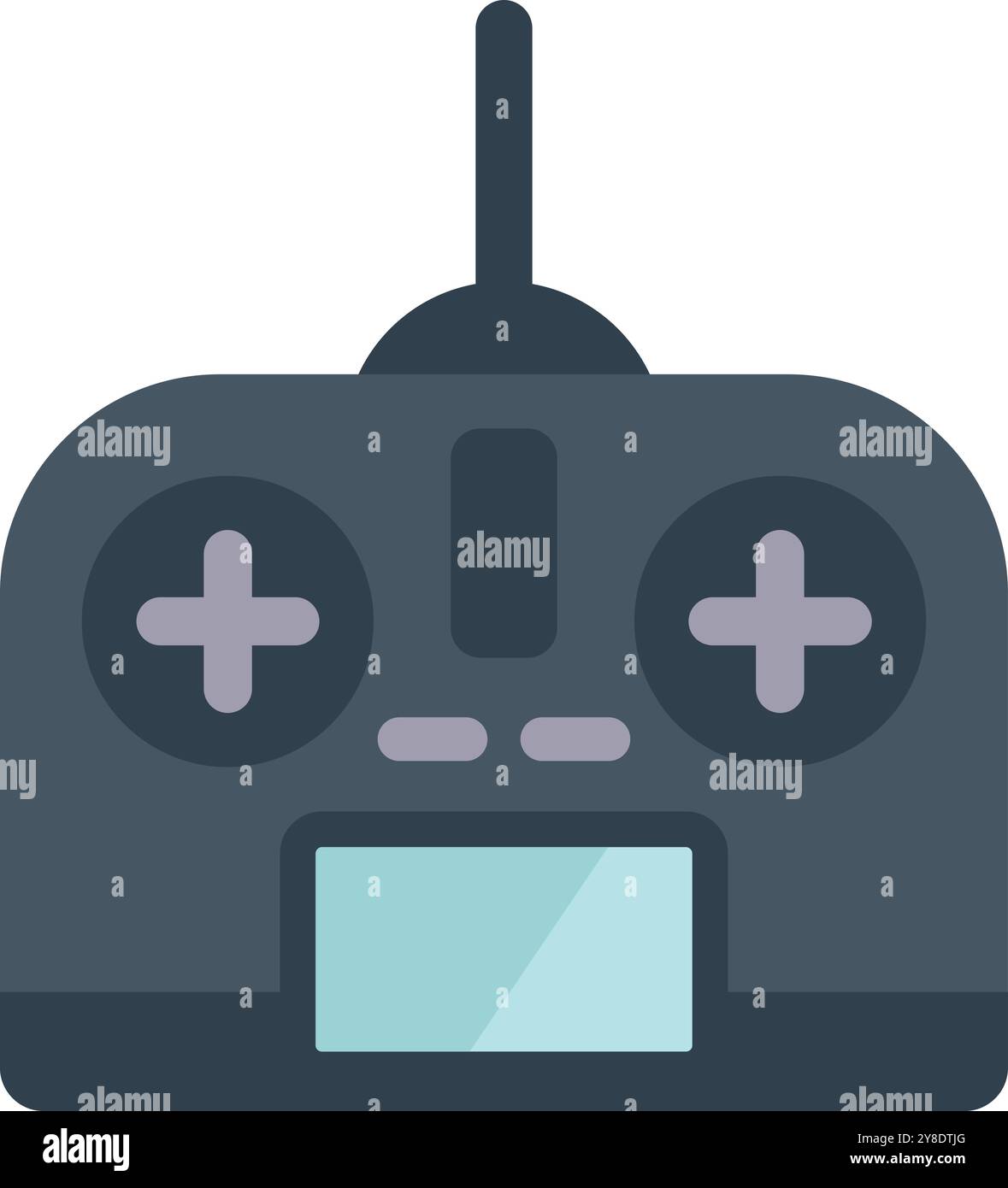 Modern remote control with antenna for piloting drones, offering ...