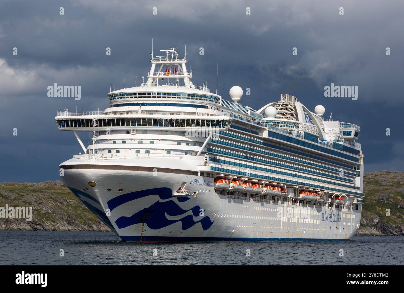 Emerald Princess cruise ship, St. Anthony, Newfoundland, Canada Stock ...