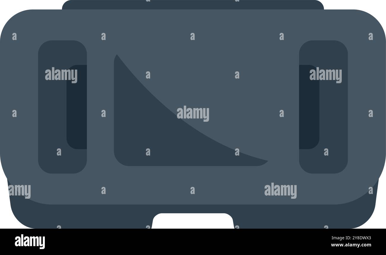 Black plastic crate for storage and delivery being in use at warehouse ...