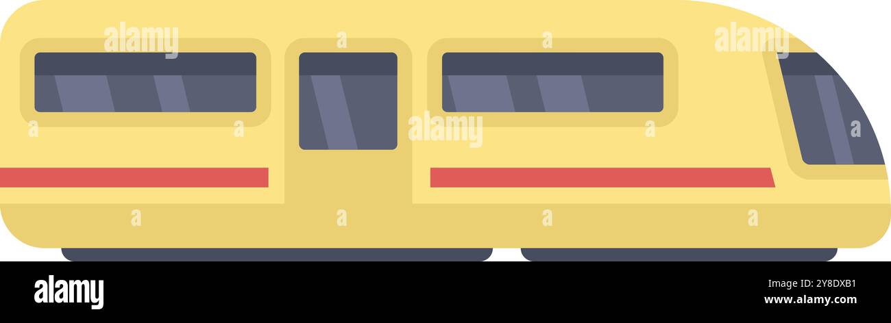 Minimalist illustration of a train car, using a limited color palette ...