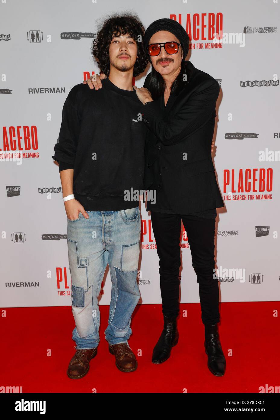 London, UK. 03rd Oct, 2024. Brian Molko (L) with son Cody Molko (R ...