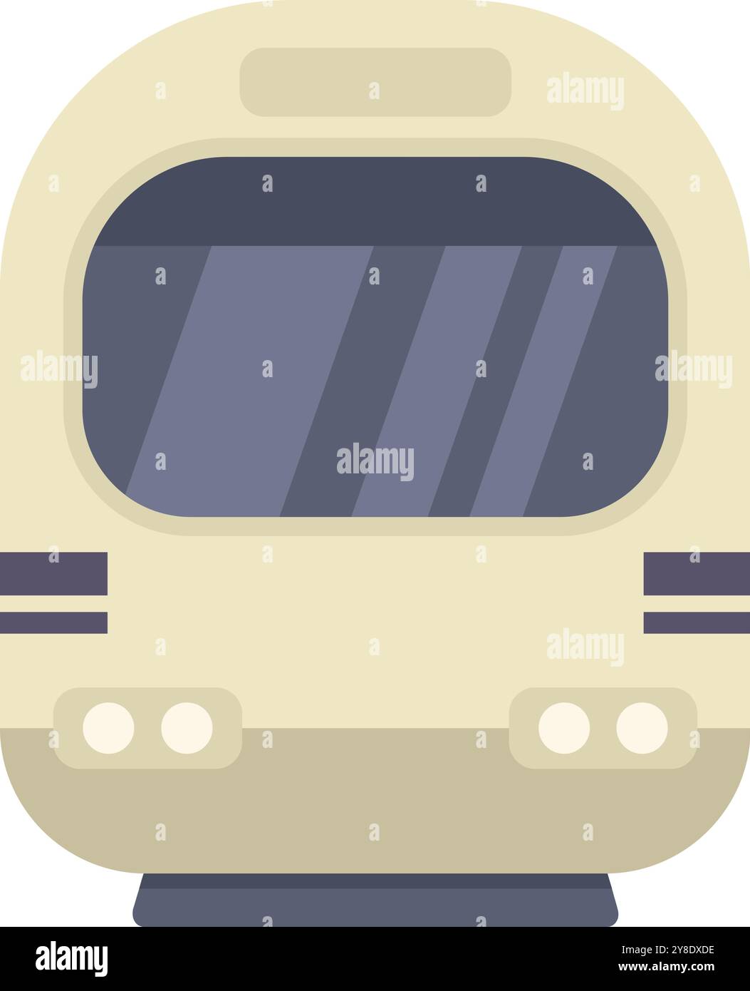 Simple vector illustration of a modern high speed train approaching the ...