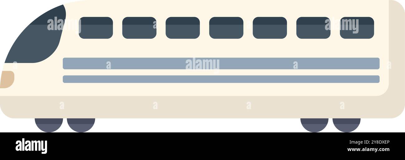 Minimalist vector illustration of a modern high speed train isolated on ...