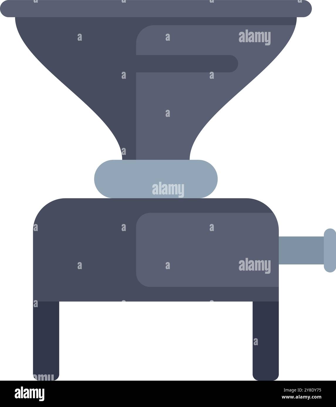 Industrial grain grinder processing food products, simplifying the process of making flour and ...