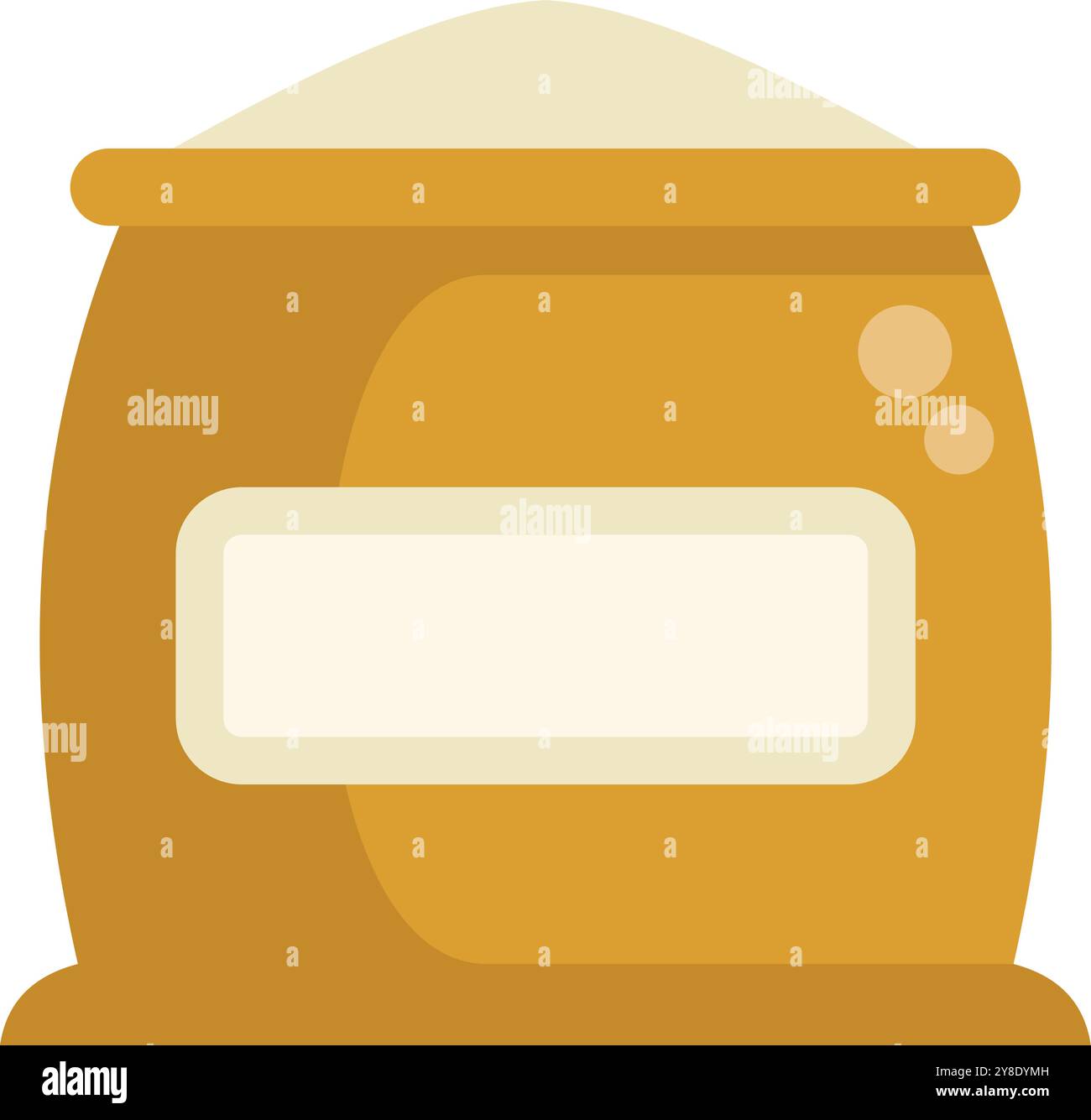 Full bag of flour with blank label for branding, packaging mockup for ...