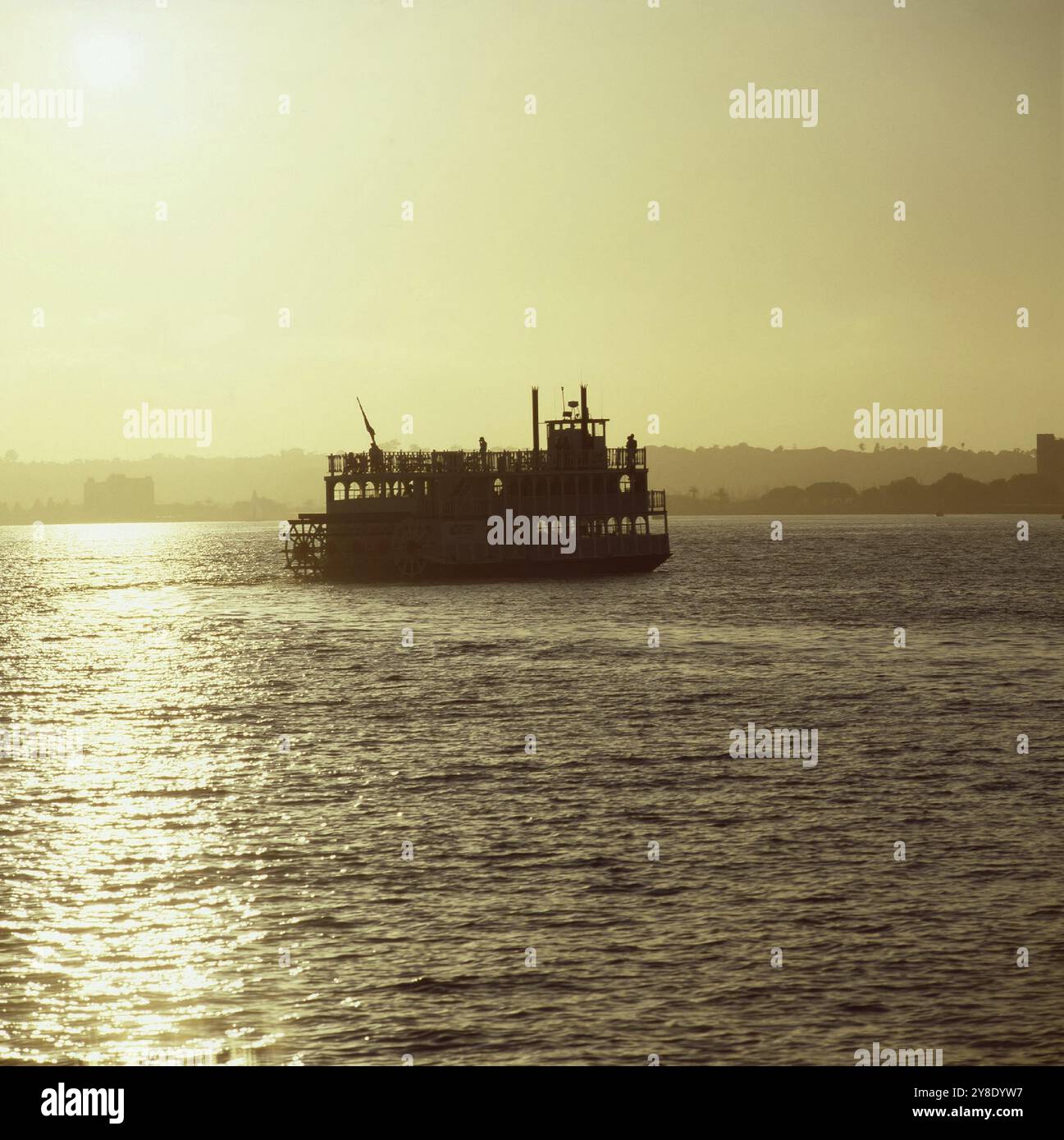 Vintage Paddle Ferry Boat in San Diego Bay Stock Photo - Alamy