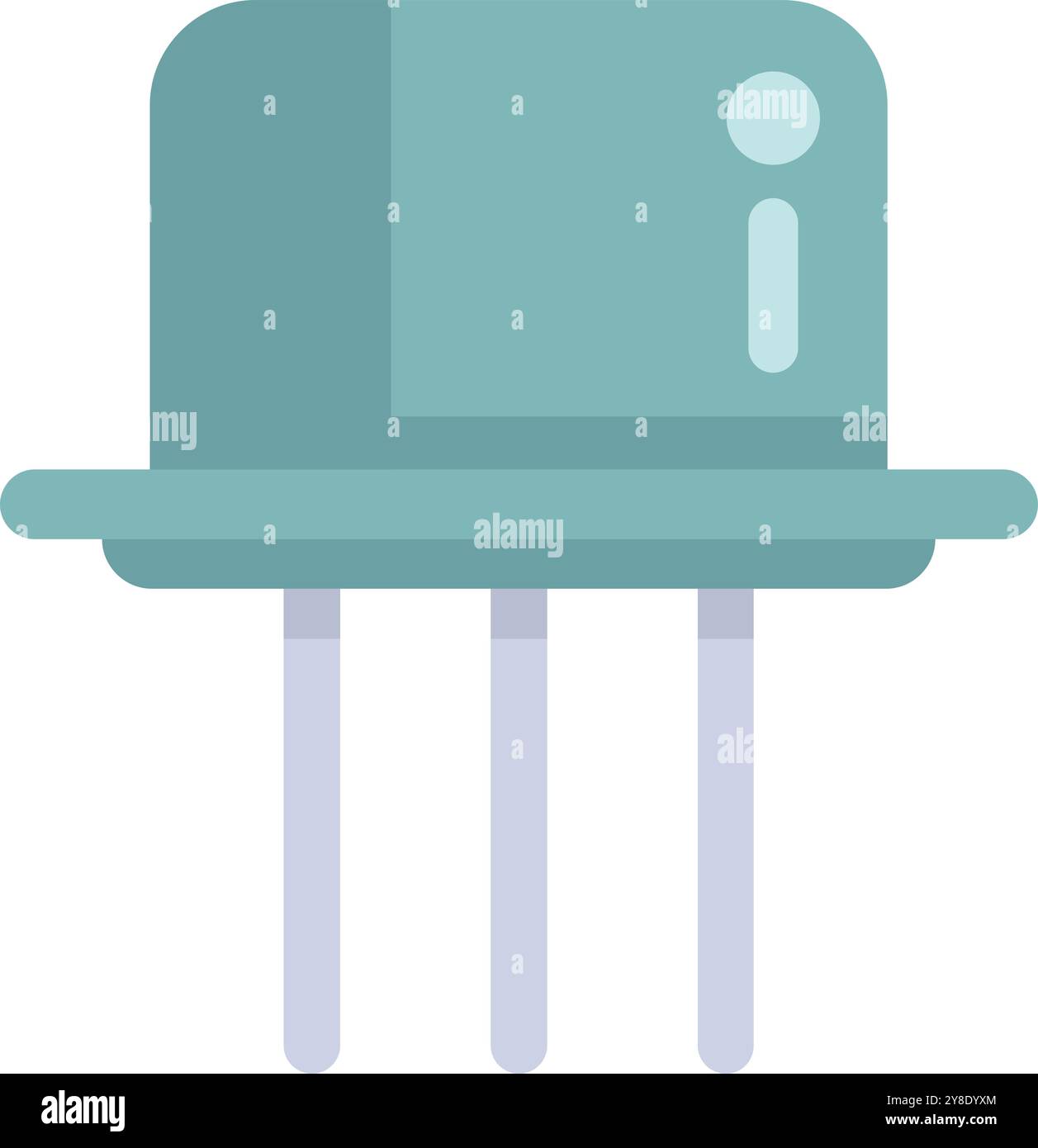 Transistor Microchip Electronic Component Icon Showing Semiconductor