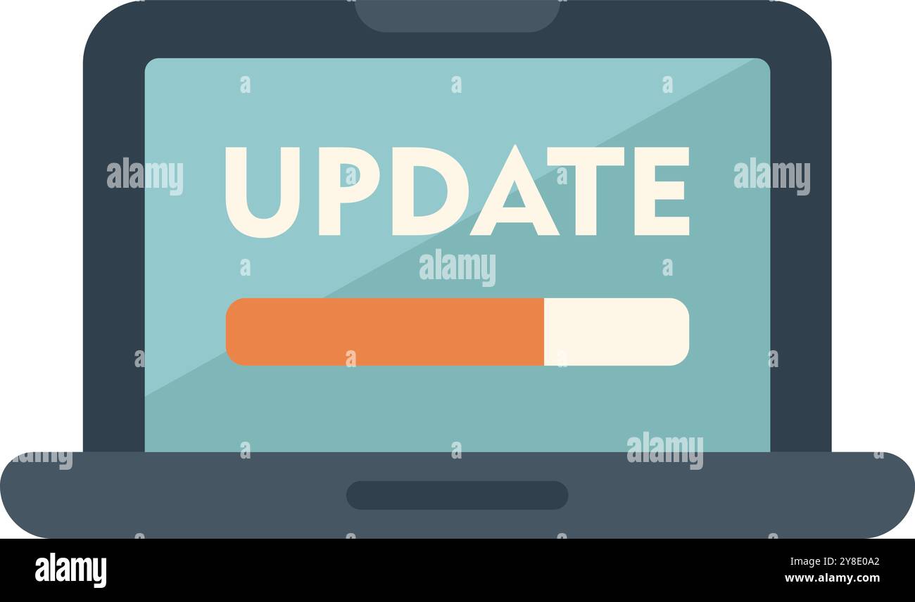Laptop is showing an update system software progress bar on its screen Stock Vector Image & Art ...