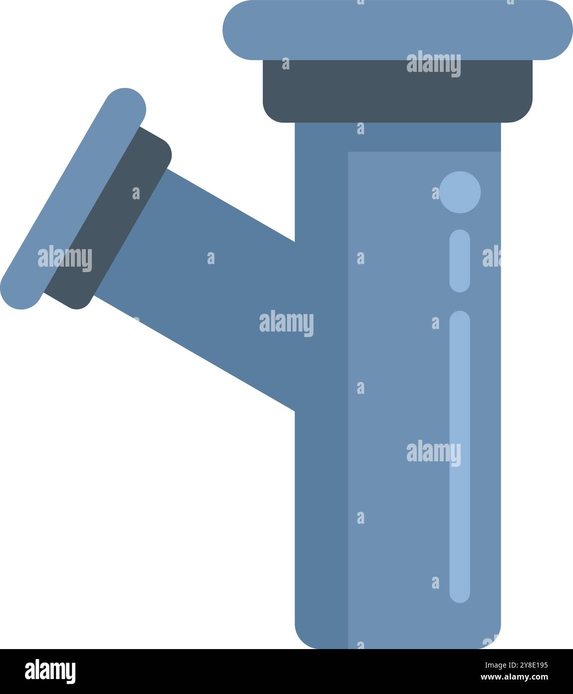 Plumbing pipe connecting two pipes, illustration on white background ...