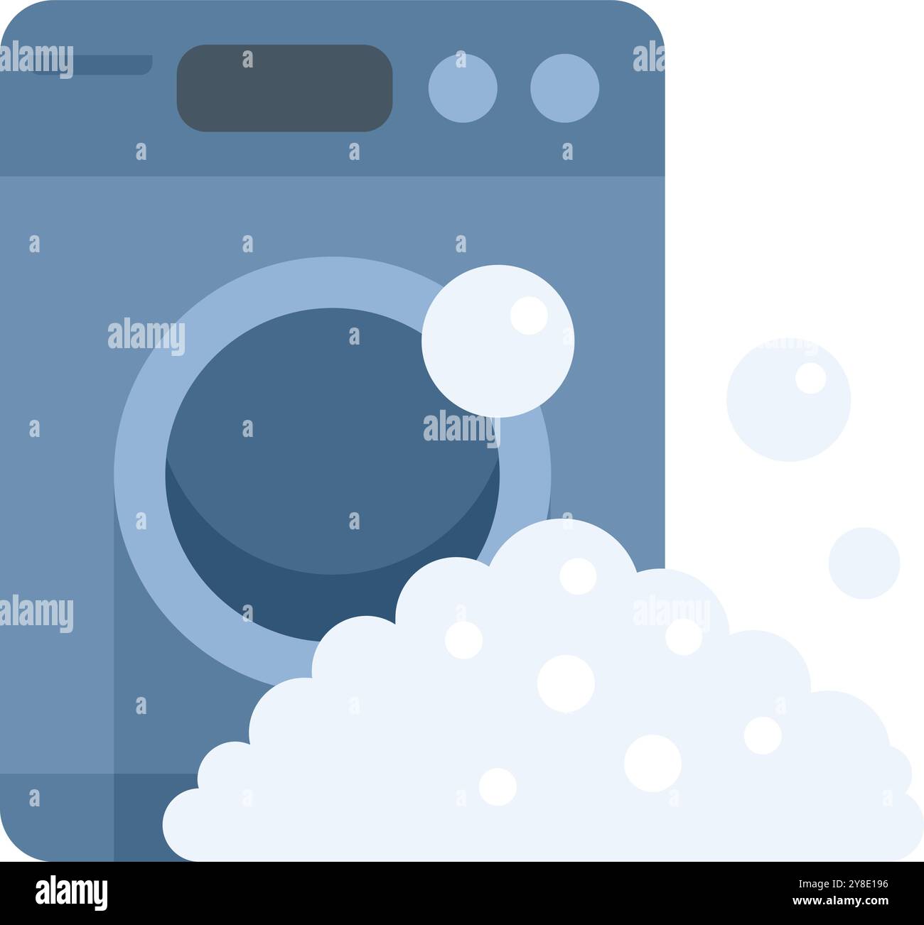 Washing machine making a lot of foam while washing clothes Stock Vector ...