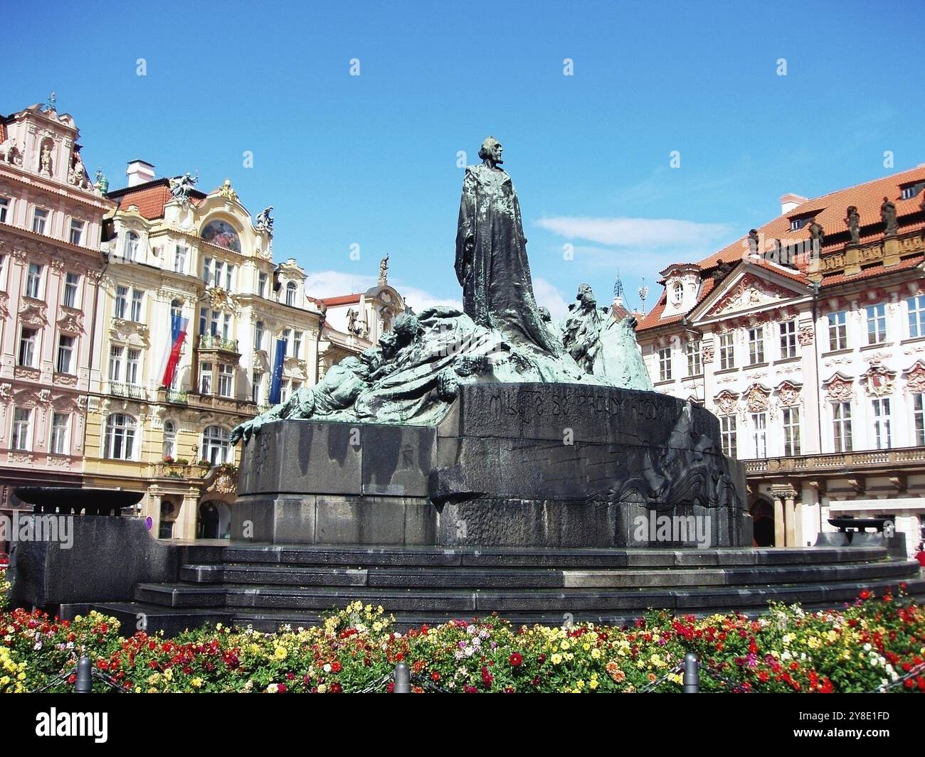 Statue of Jan Hus, Prague Stock Photo - Alamy