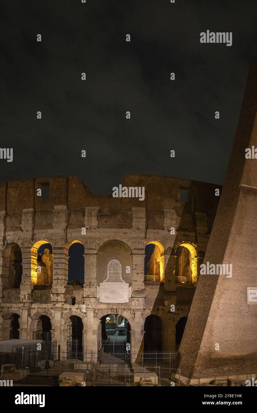 The Colosseum, famous and unique historical building of the Eternal ...