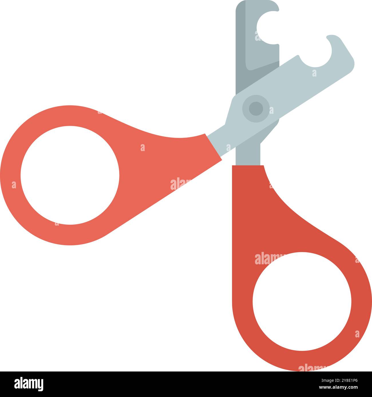 Red pet nail clipper scissors for grooming on a white background Stock ...