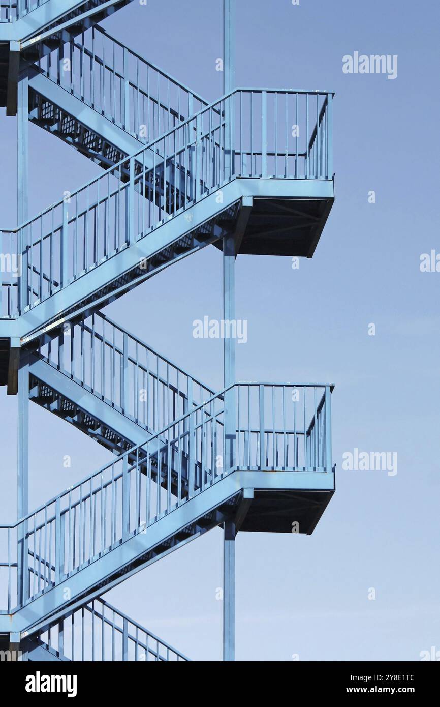 Blue metal banister hi-res stock photography and images - Alamy