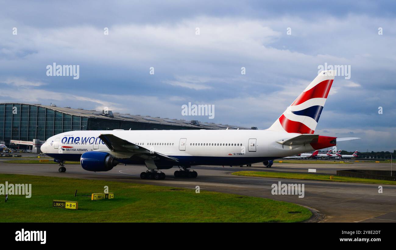 London, UK - September 22, 2024; British Airways Boeing 777 200 ...