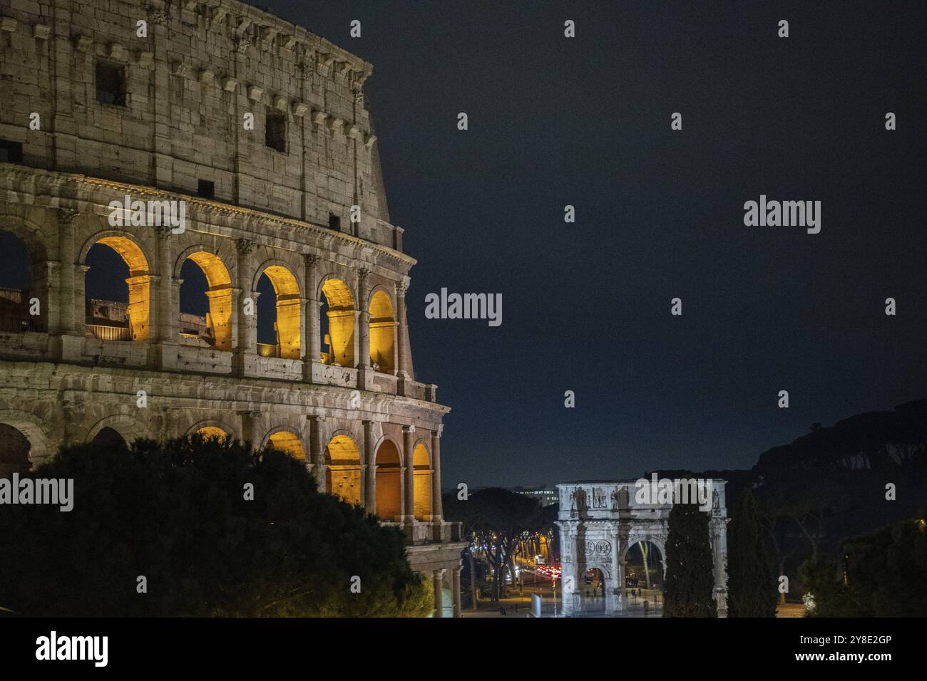 The Colosseum, famous and unique historical building of the Eternal ...