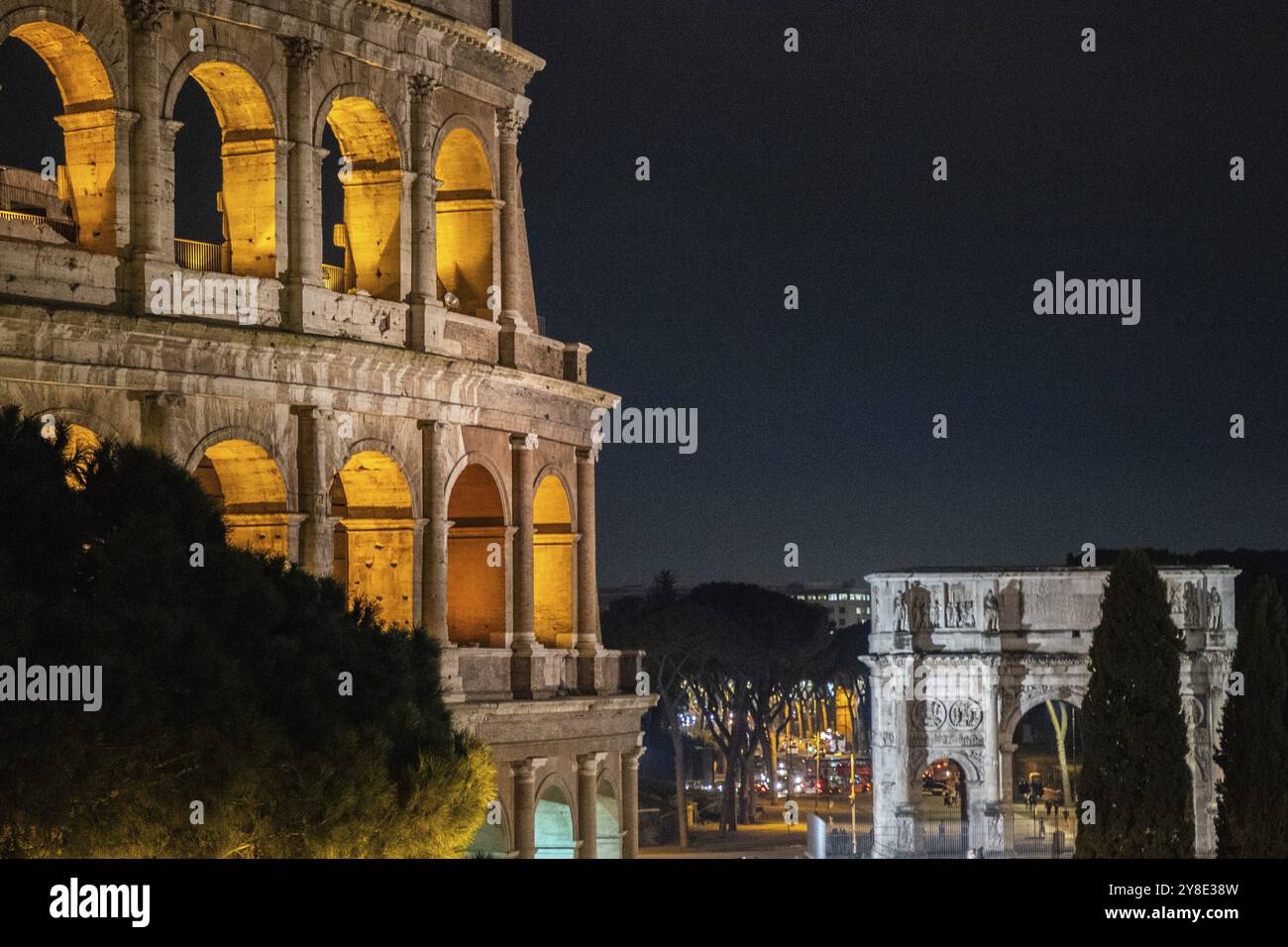 The Colosseum, famous and unique historical building of the Eternal ...