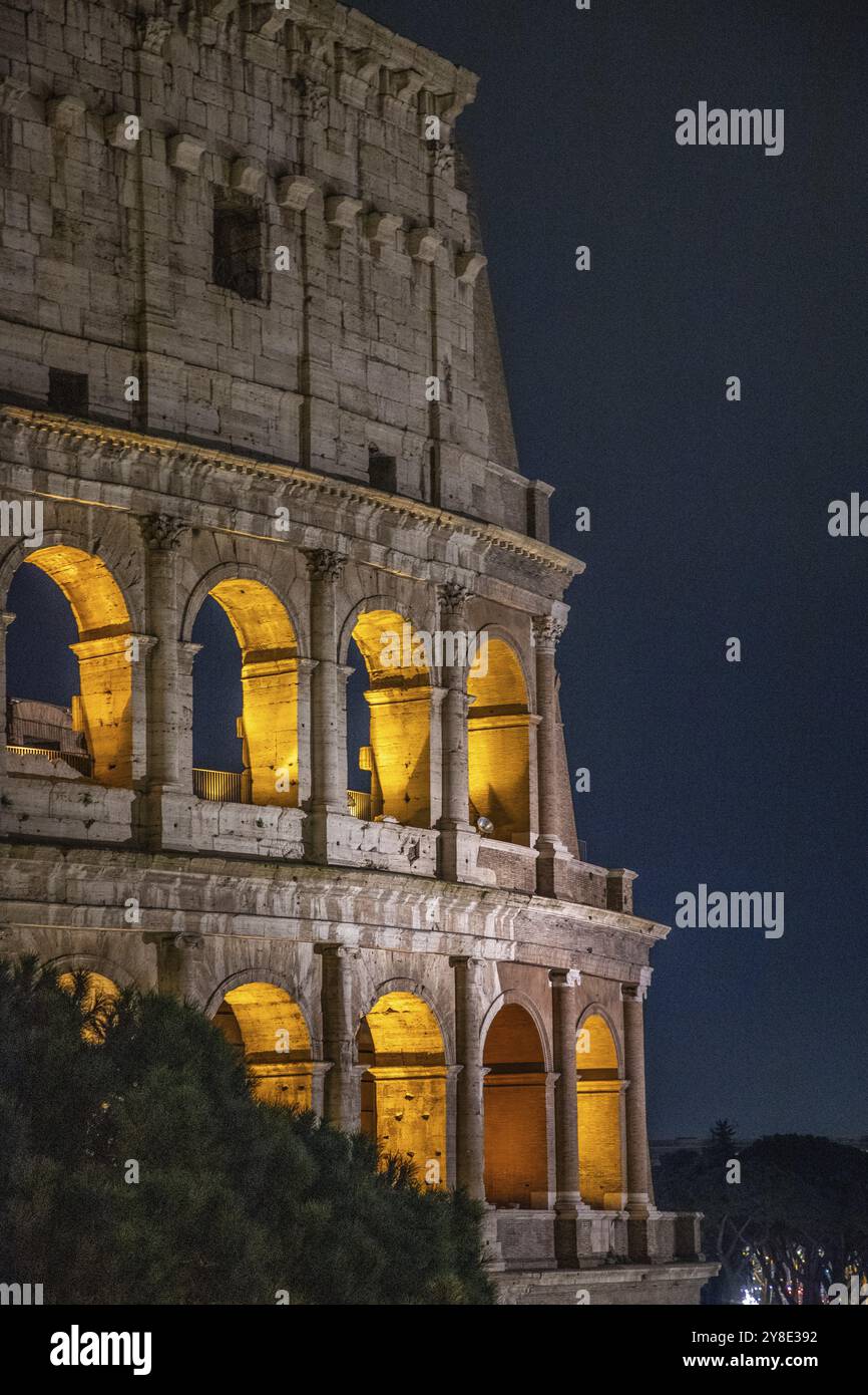 The Colosseum, famous and unique historical building of the Eternal ...