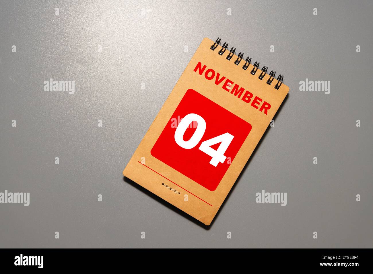 November 4 calendar date text on wooden blocks with copy space for ...