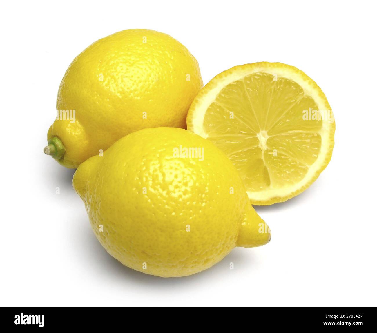 Lemons one cut in Cut Out Stock Images & Pictures - Alamy