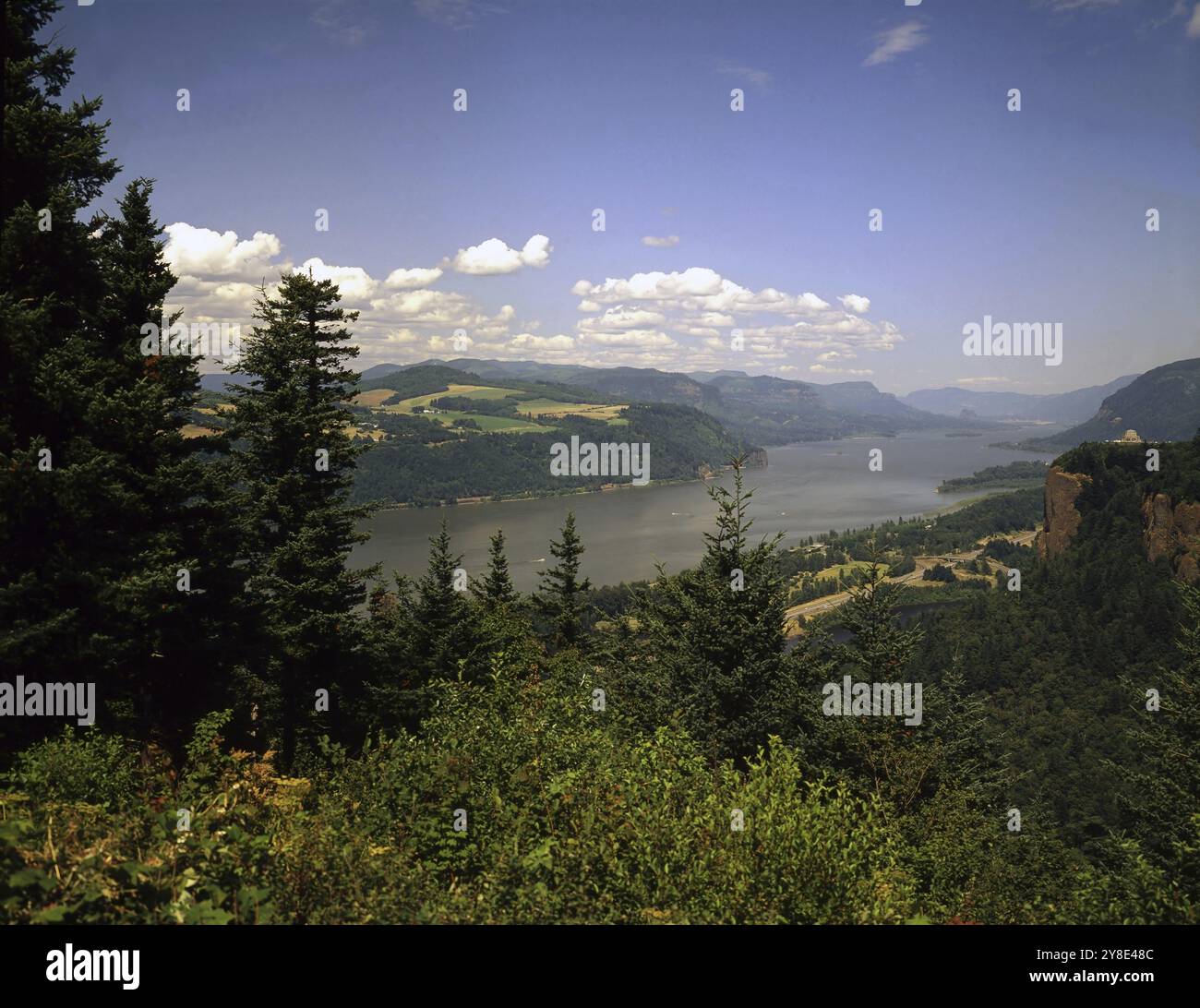 Columbia River Gorge and Crown Point, Oregon Stock Photo - Alamy