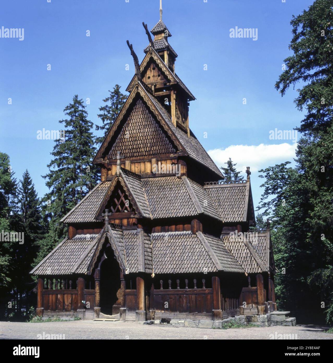 Medieval Stave church in Norway Stock Photo - Alamy