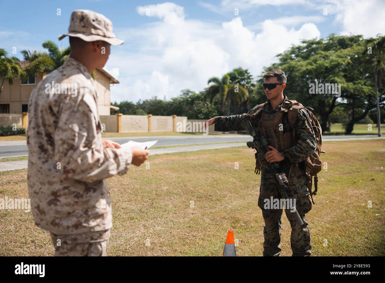 A U.S. Marine with 3d Littoral Combat Team, 3d Marine Littoral Regiment ...