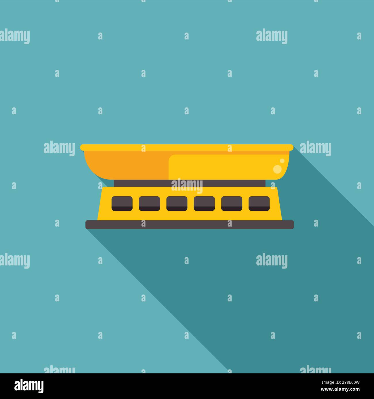 Simple flat vector illustration of empty mechanical scales, concept of ...