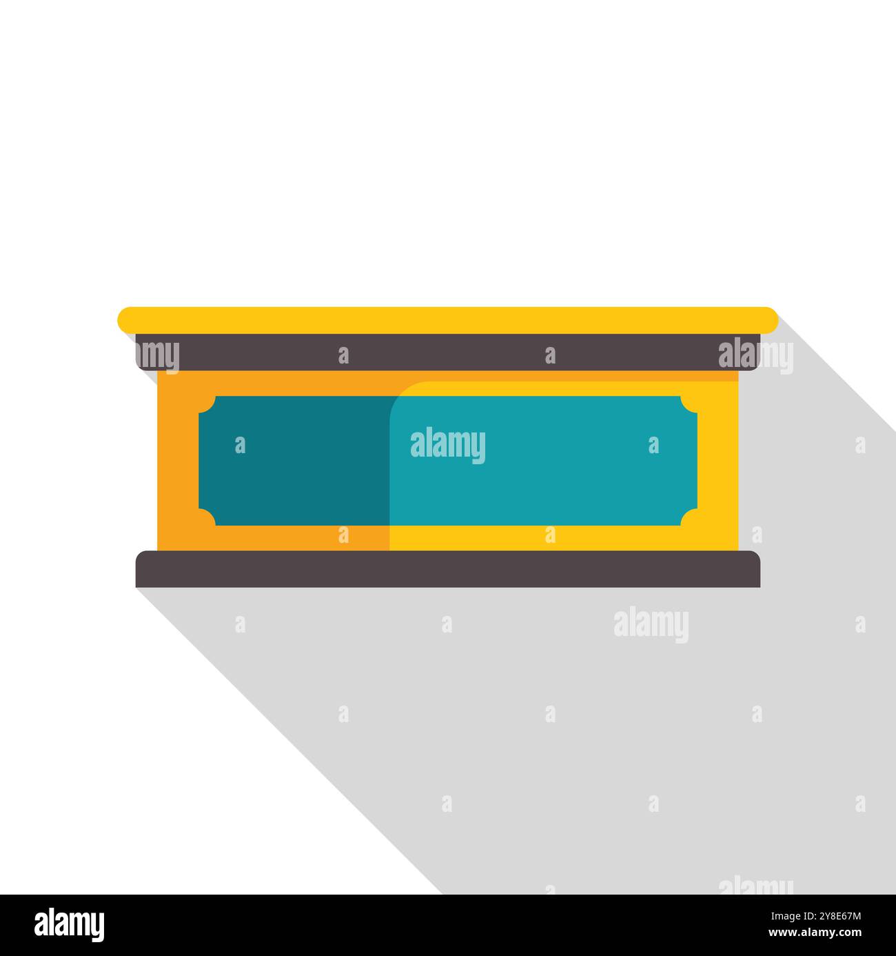 Museum stand showing a golden frame, perfect for presenting an exhibit ...