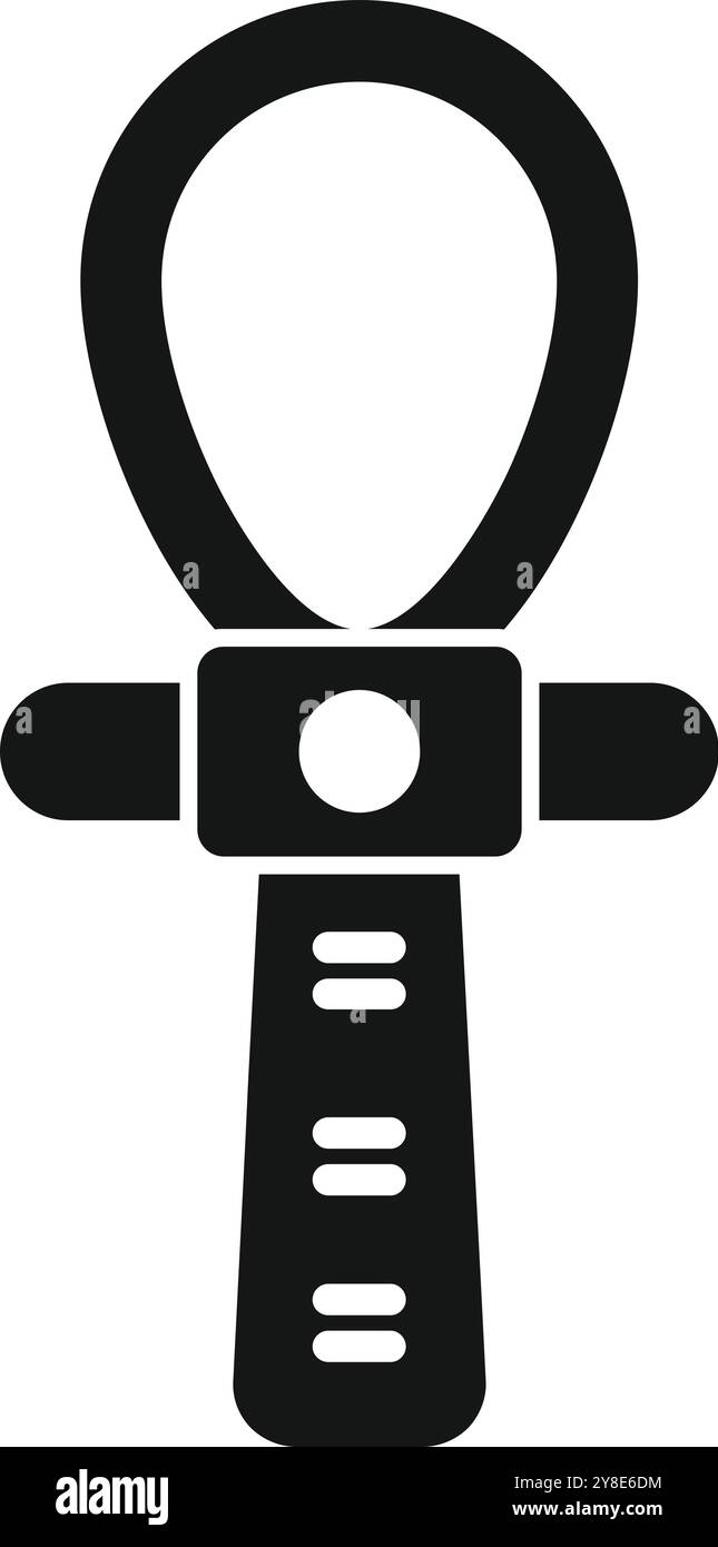 Simple vector icon of an ankh, an ancient egyptian symbol representing ...