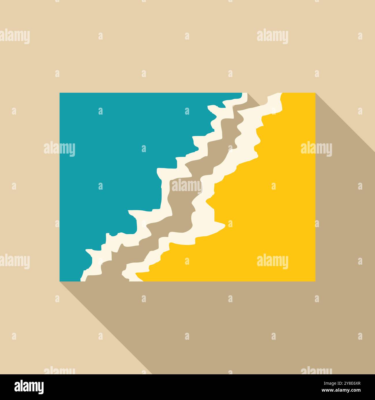 Long beach ocean turquoise water Stock Vector Images - Alamy