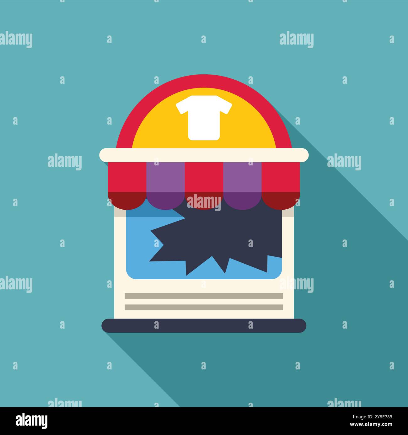 Retail clothing store is experiencing property damage with a broken ...