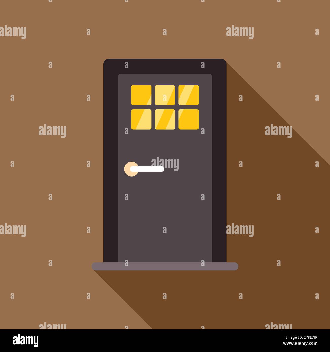Dark gray house and door Stock Vector Images - Alamy