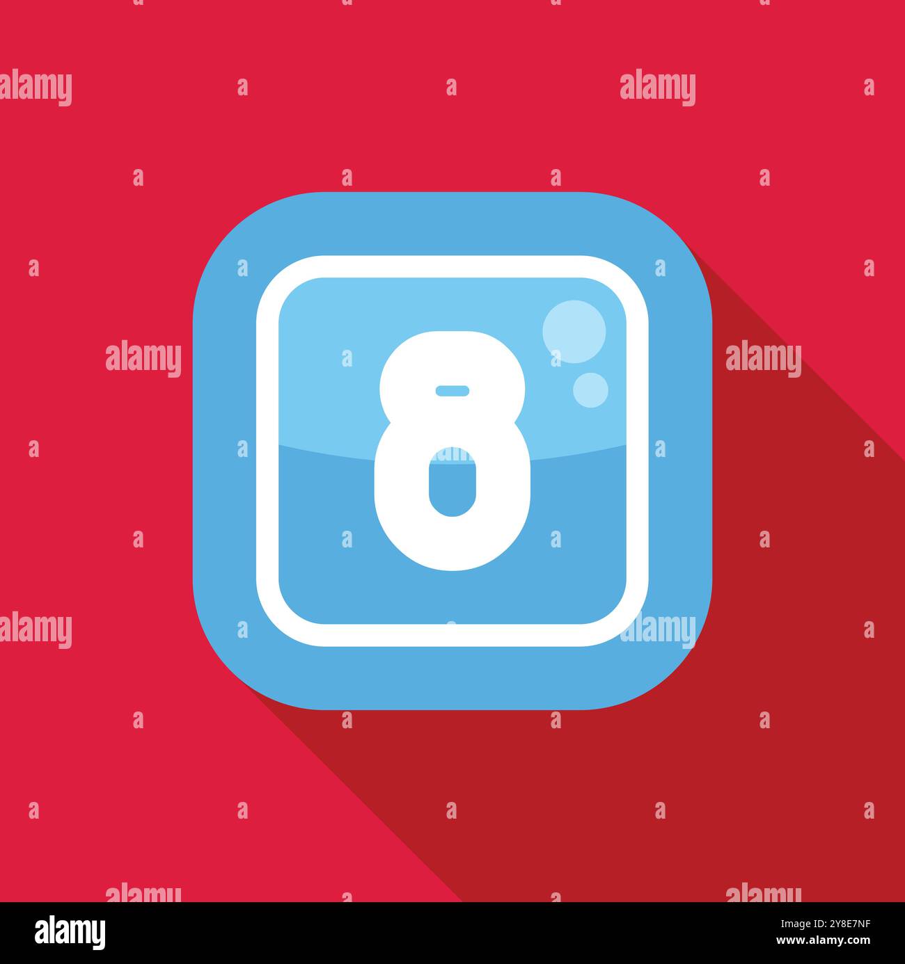 Blue washing machine icon showing wash cycle time with a long shadow ...