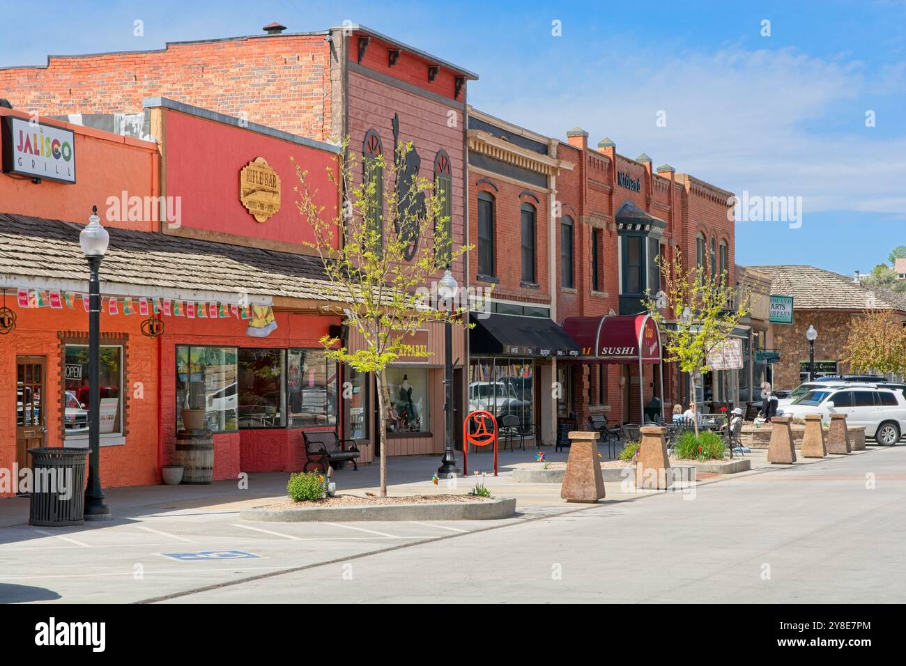 Early twentieth century brick storefronts along East Third Street in ...