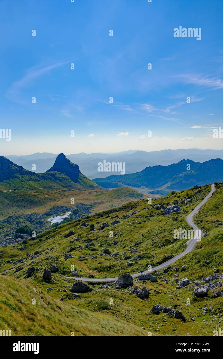Panorama of Montenegro countryside at summer day. Wonderful summer ...