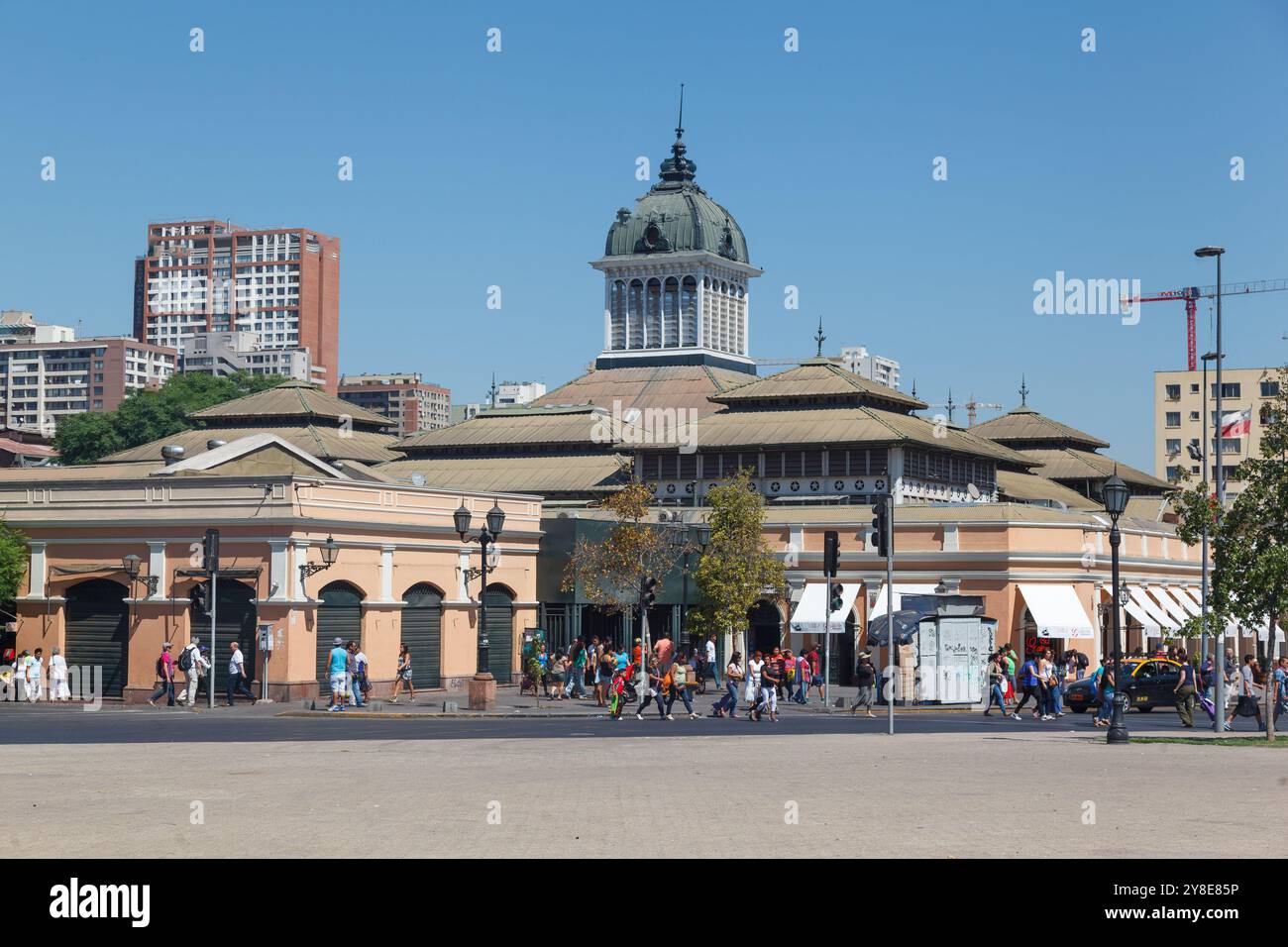 The Santiago Central Market historical buiding in Santiago de Chile ...