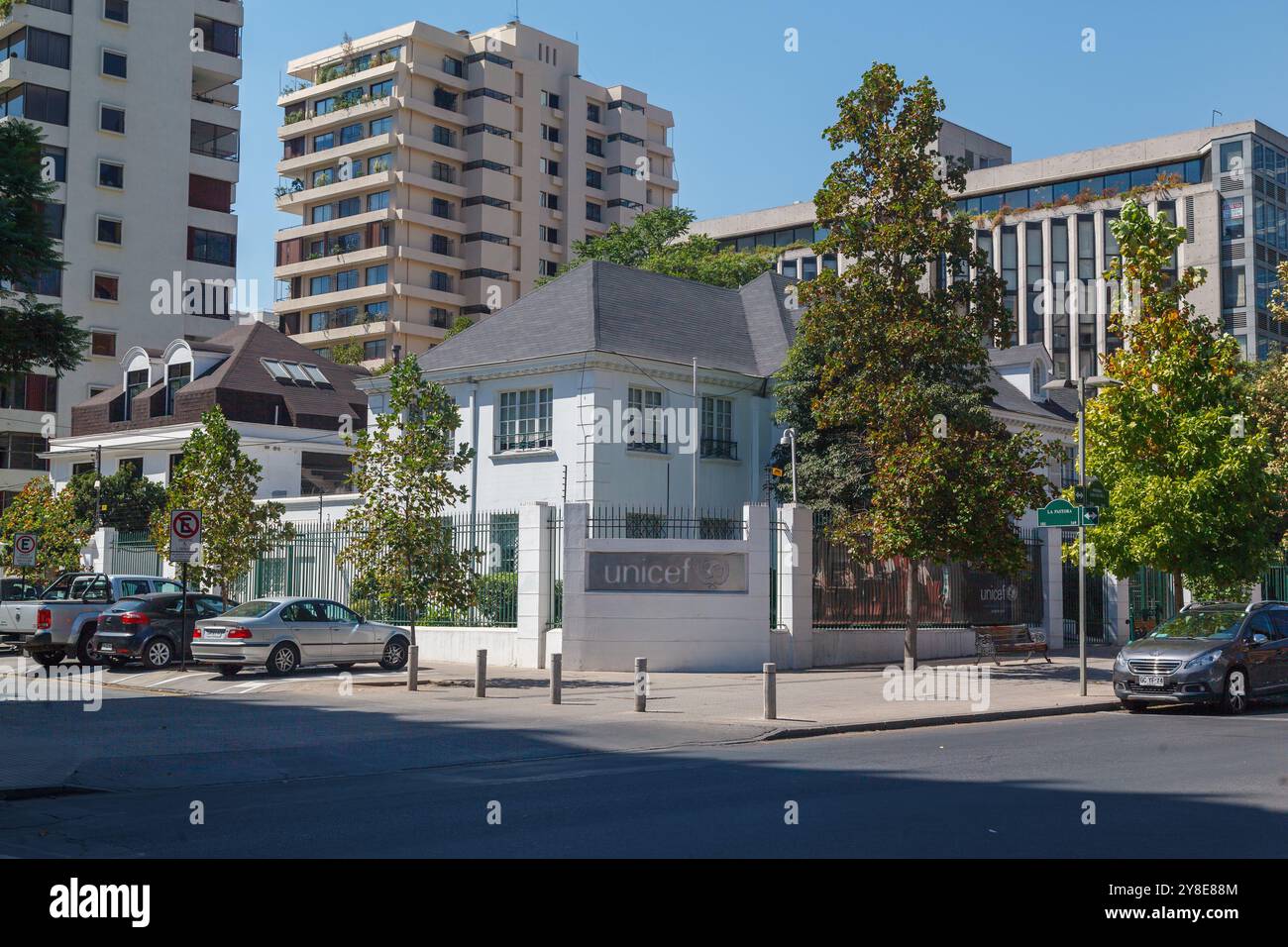 The elegant modern buildings in the capital, Santiago de Chile Stock ...