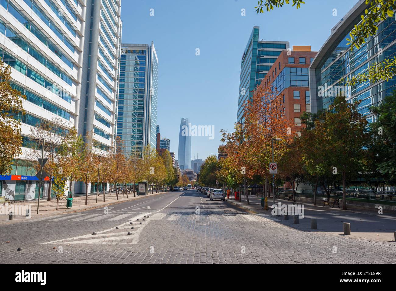 The elegant modern buildings in the capital, Santiago de Chile Stock ...
