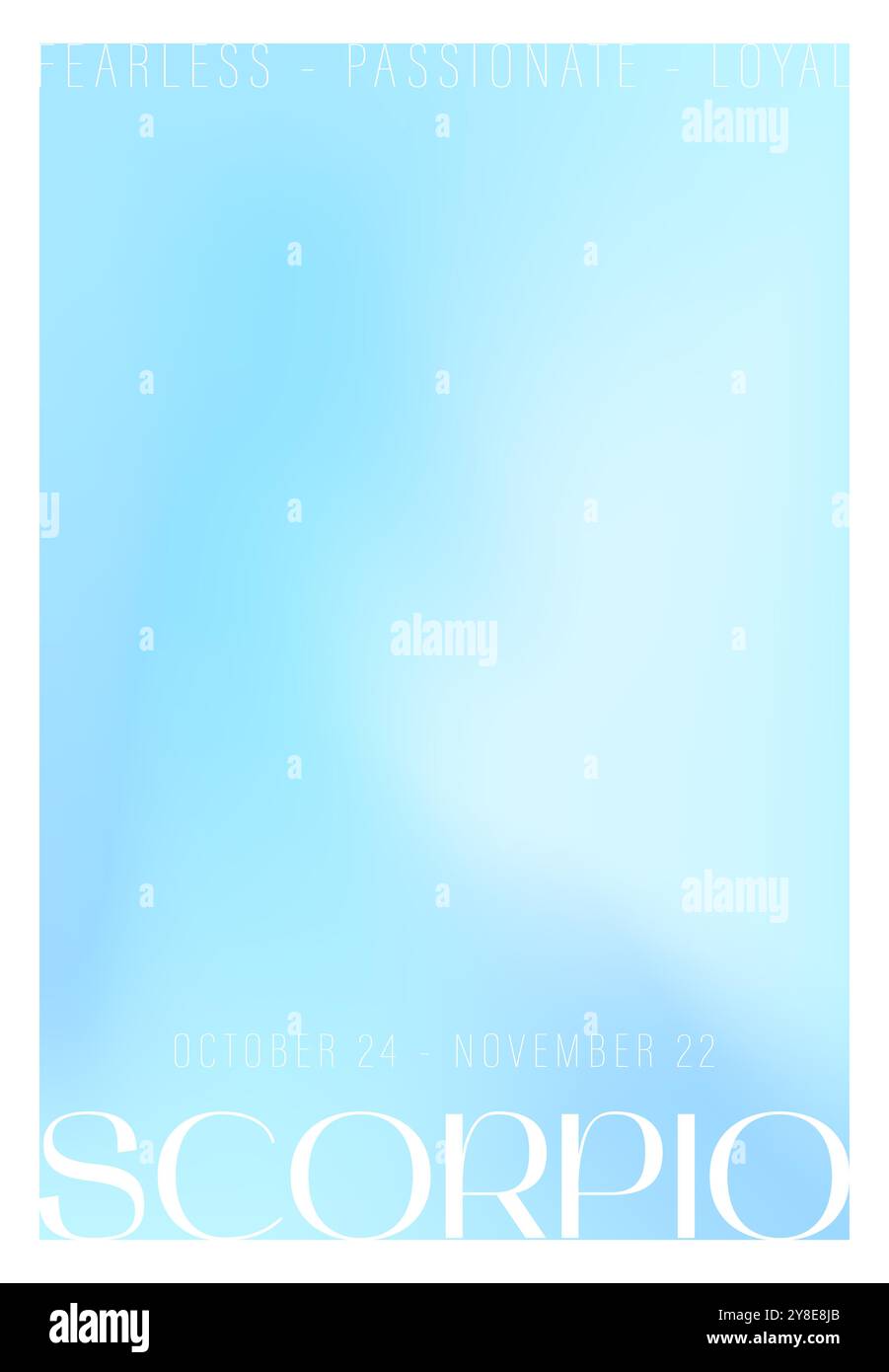 Scorpio zodiac sign. Modern astrology poster in Y2k style. Blurred ...